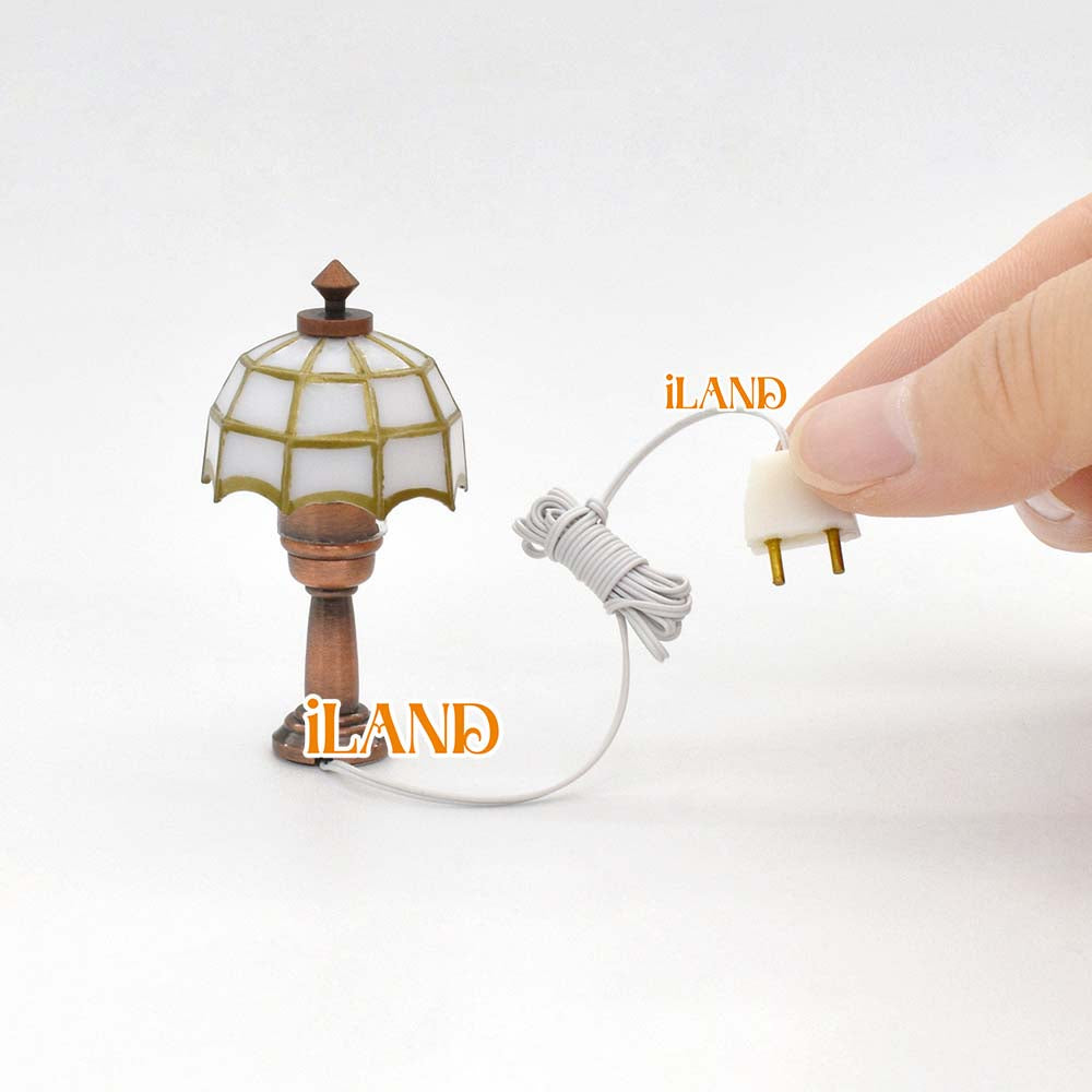 Dollhouse Plug-In Model White Tiffany Table Lamp Luxury – iLAND